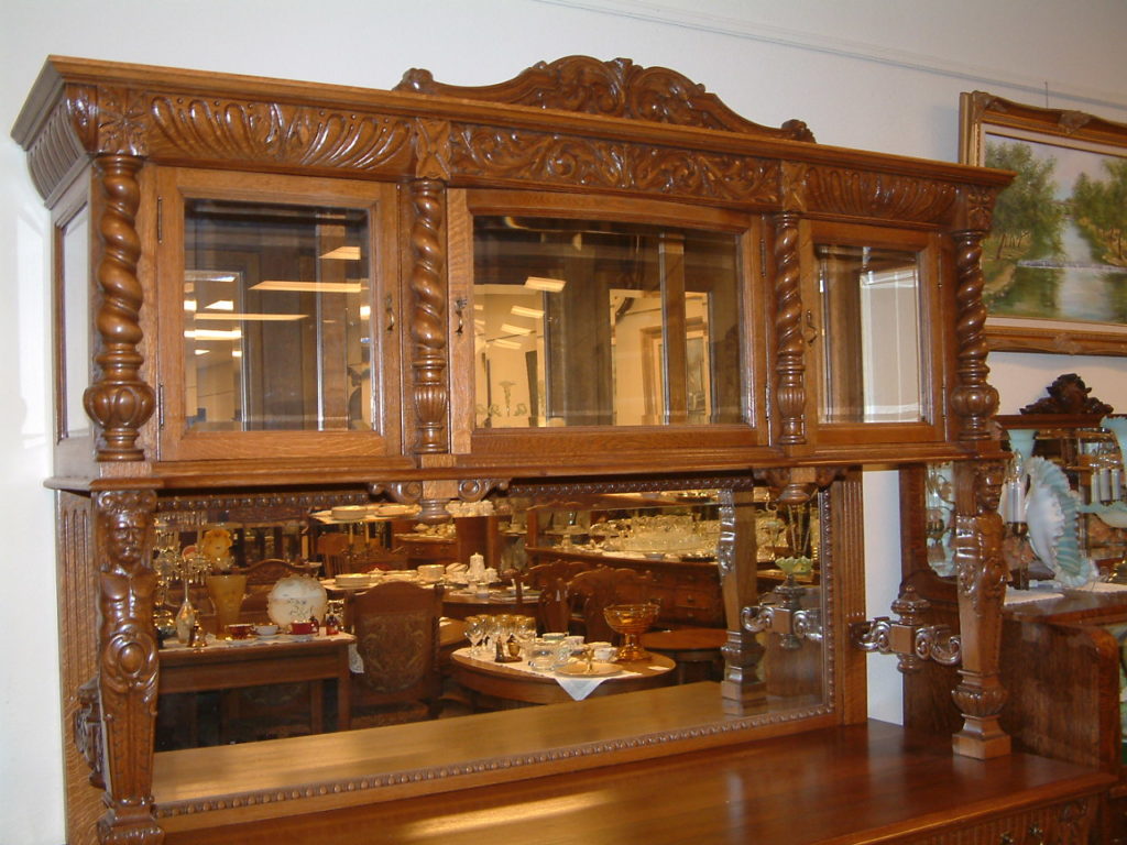 Massive Tall Oak China Buffet – Salado Creek Antiques